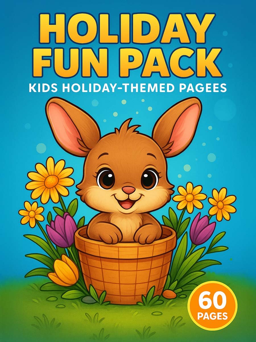 Holiday Fun Pack – 60 Kids Holiday-Themed Coloring Pages | Earn from ...