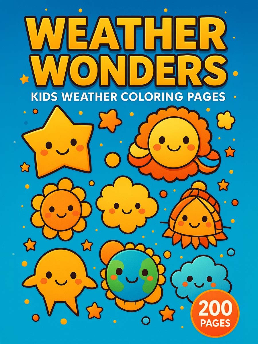 Weather Wonders – 200 Weather & Season-Themed Coloring Pages | Earn ...